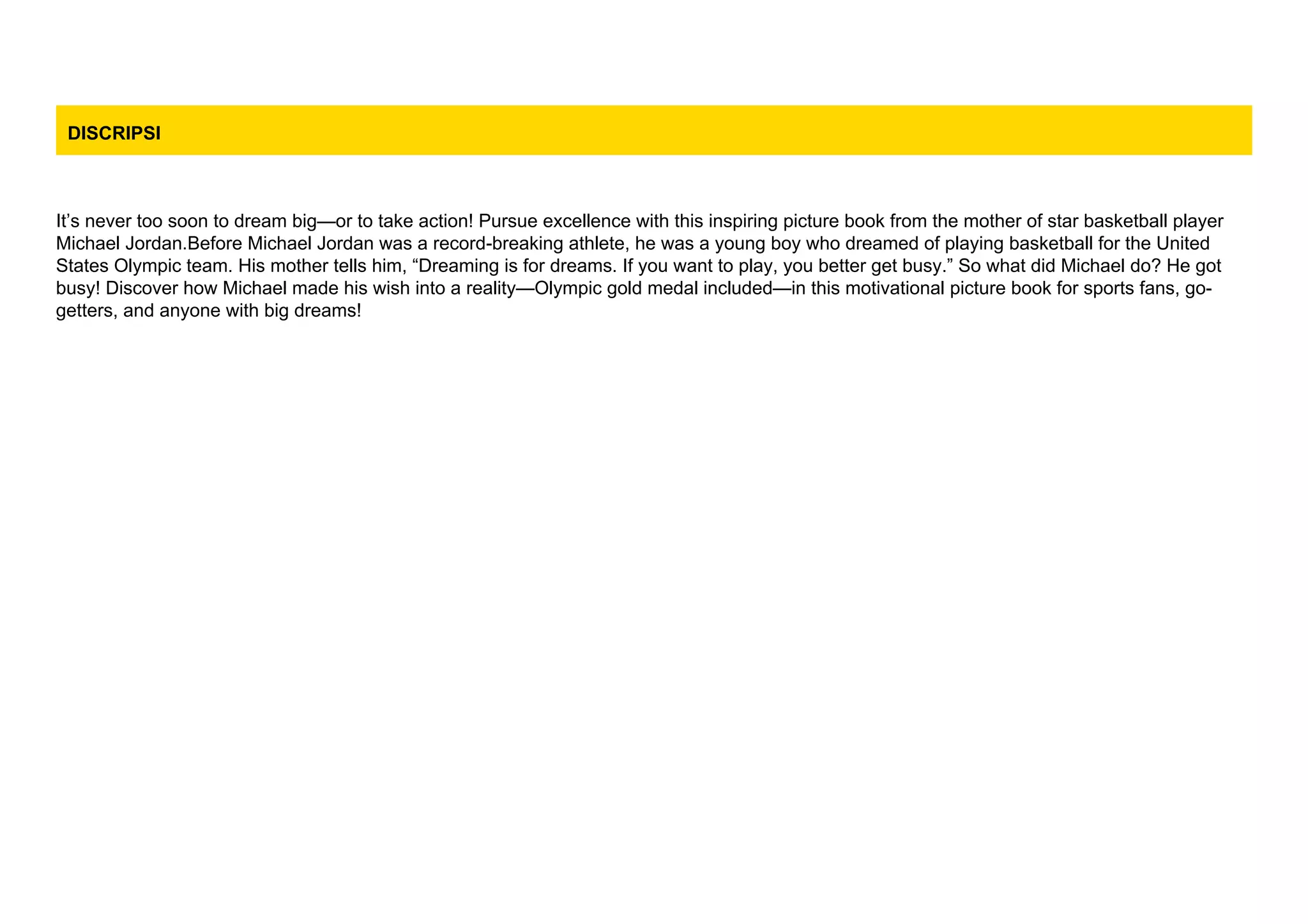 [P.D.F] Dream Big: Michael Jordan and the Pursuit of Excellence For ...