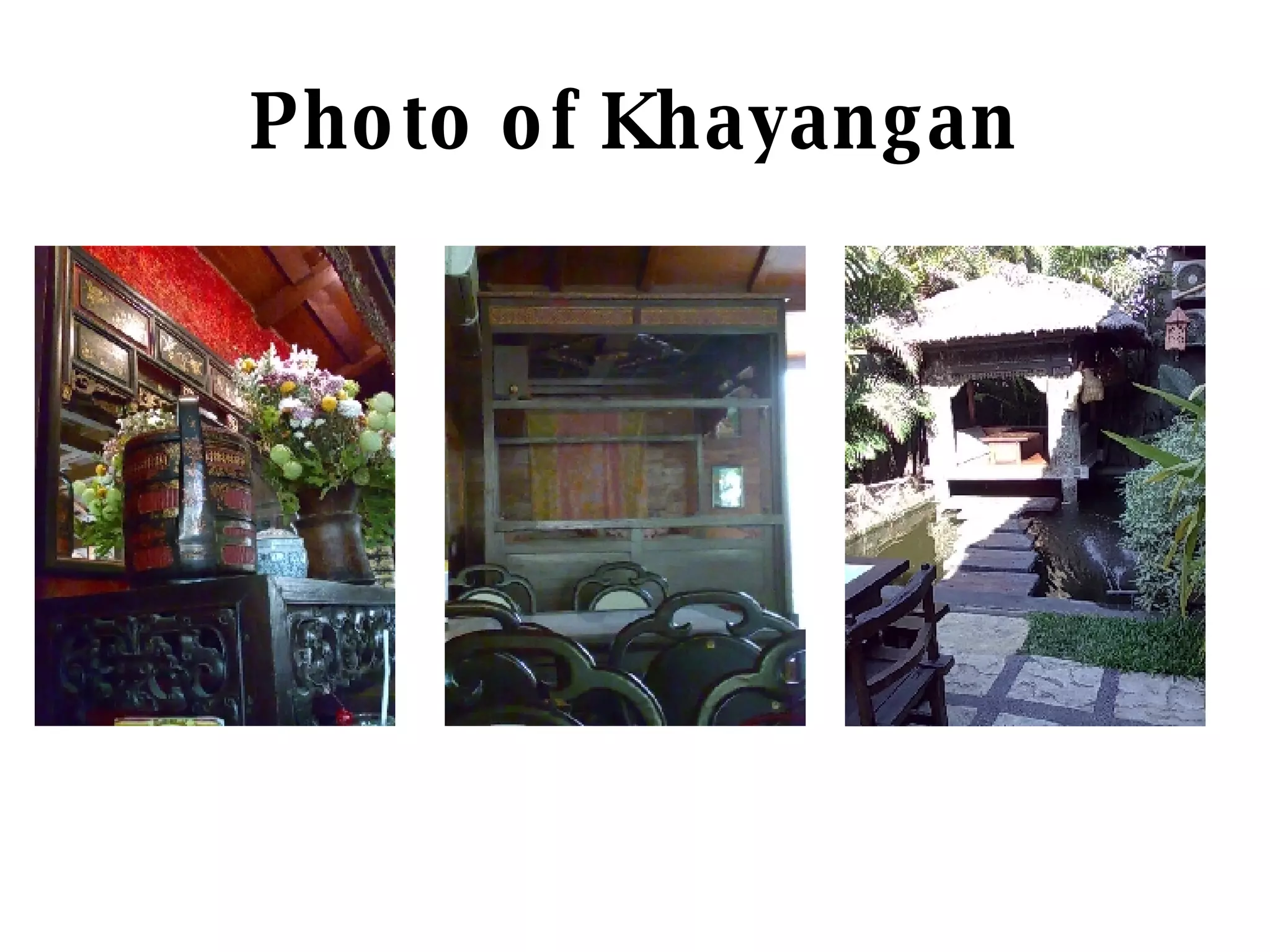 Dream of Khayangan - art and resto | PPT