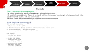 Integer Optimisation for Dream 11 Cricket Team Selection | PPTX