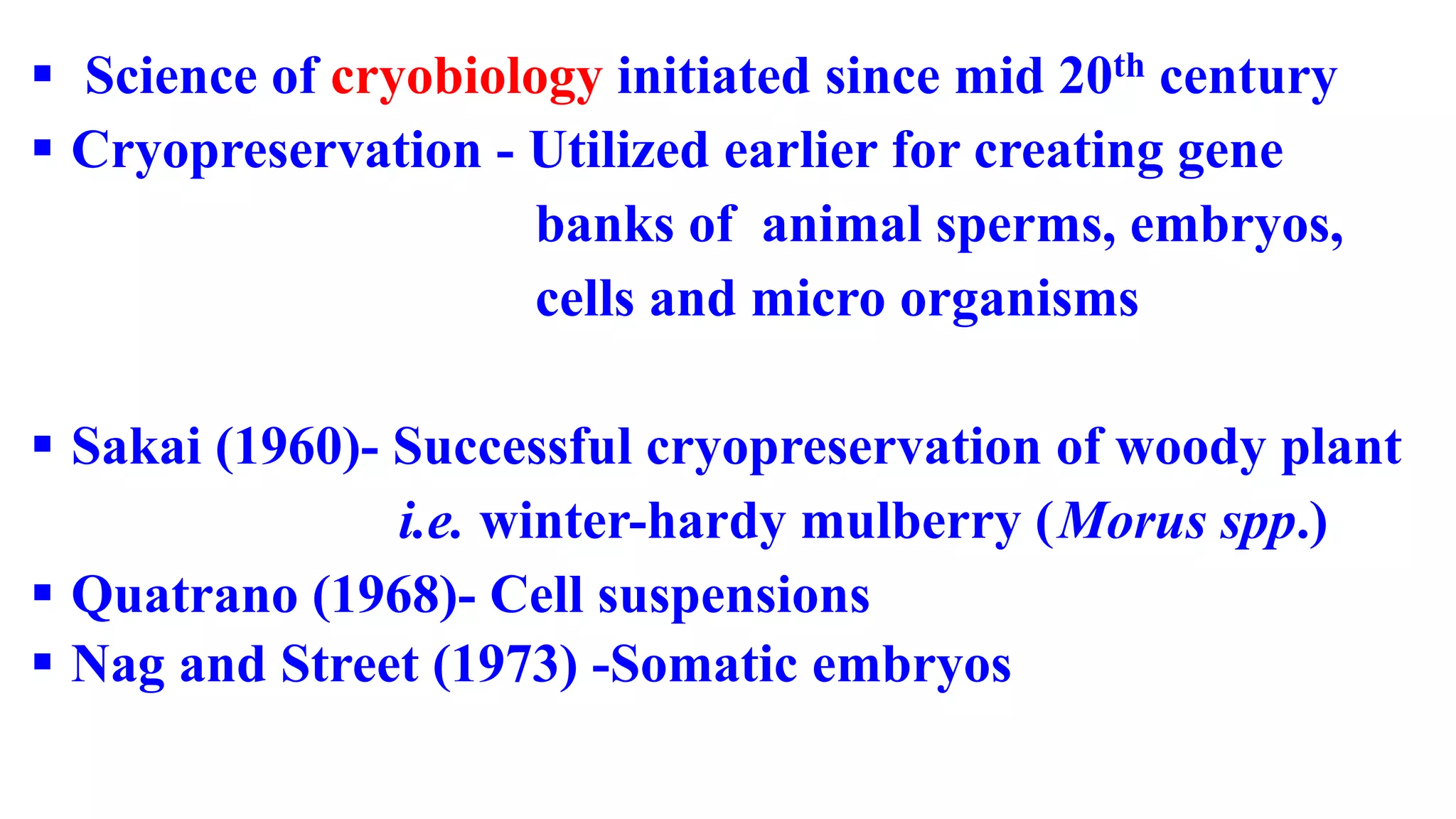 Cryo-preservation of seeds | PPTX