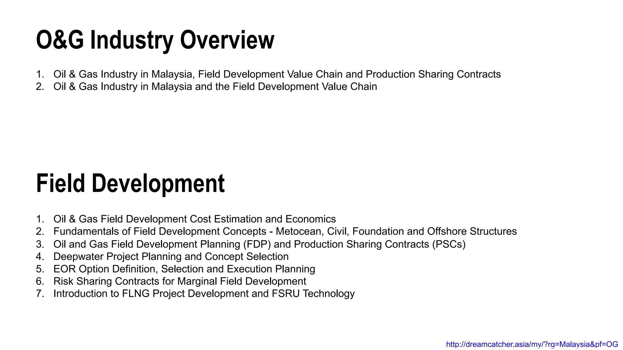 Oil & Gas technical training courses | PDF