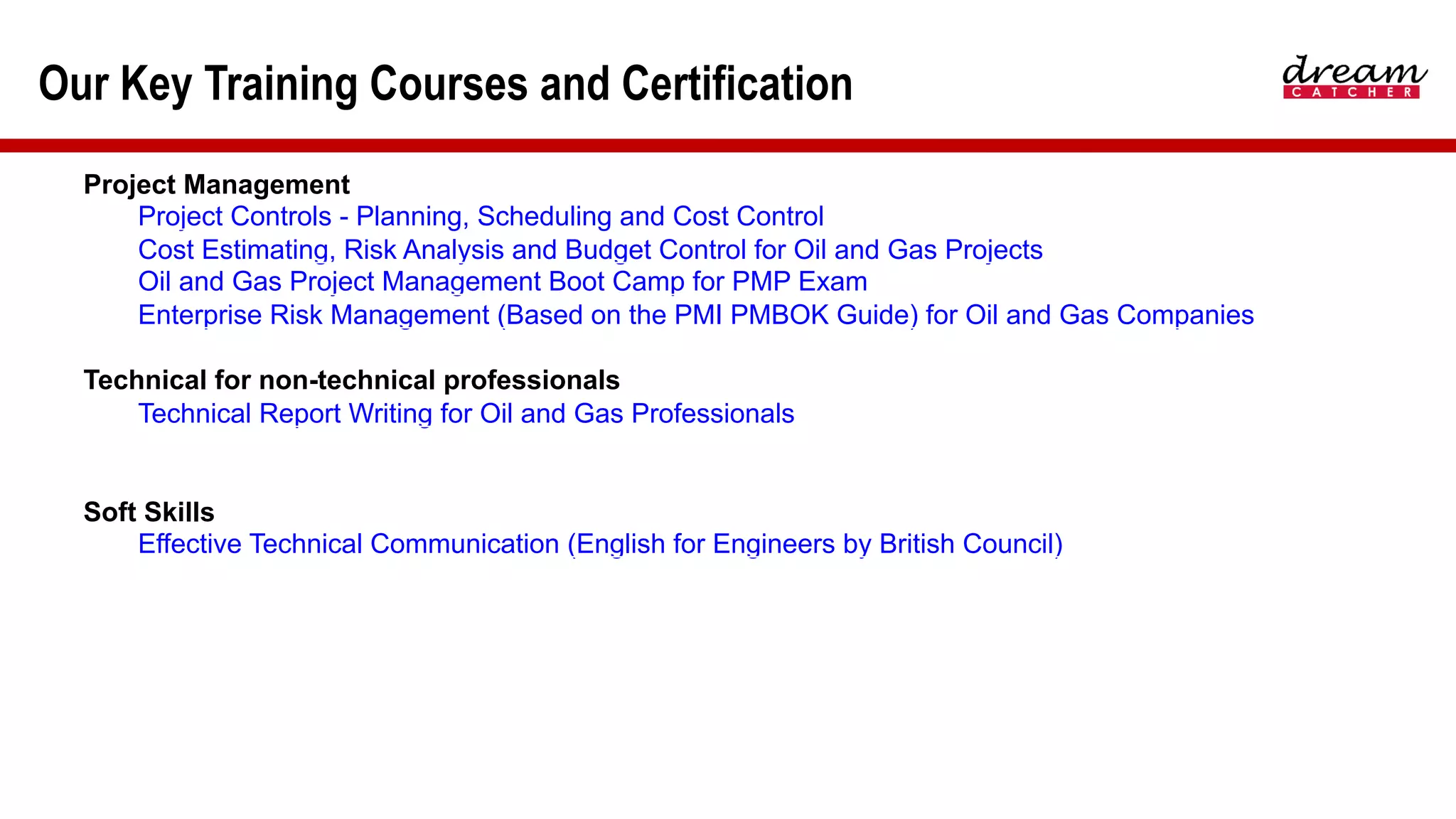 Oil & Gas technical training courses | PDF