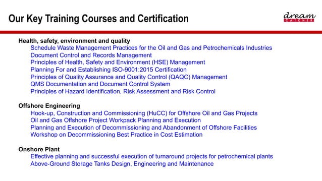 Oil & Gas technical training courses | PDF | Civil Engineering Industry | Industries
