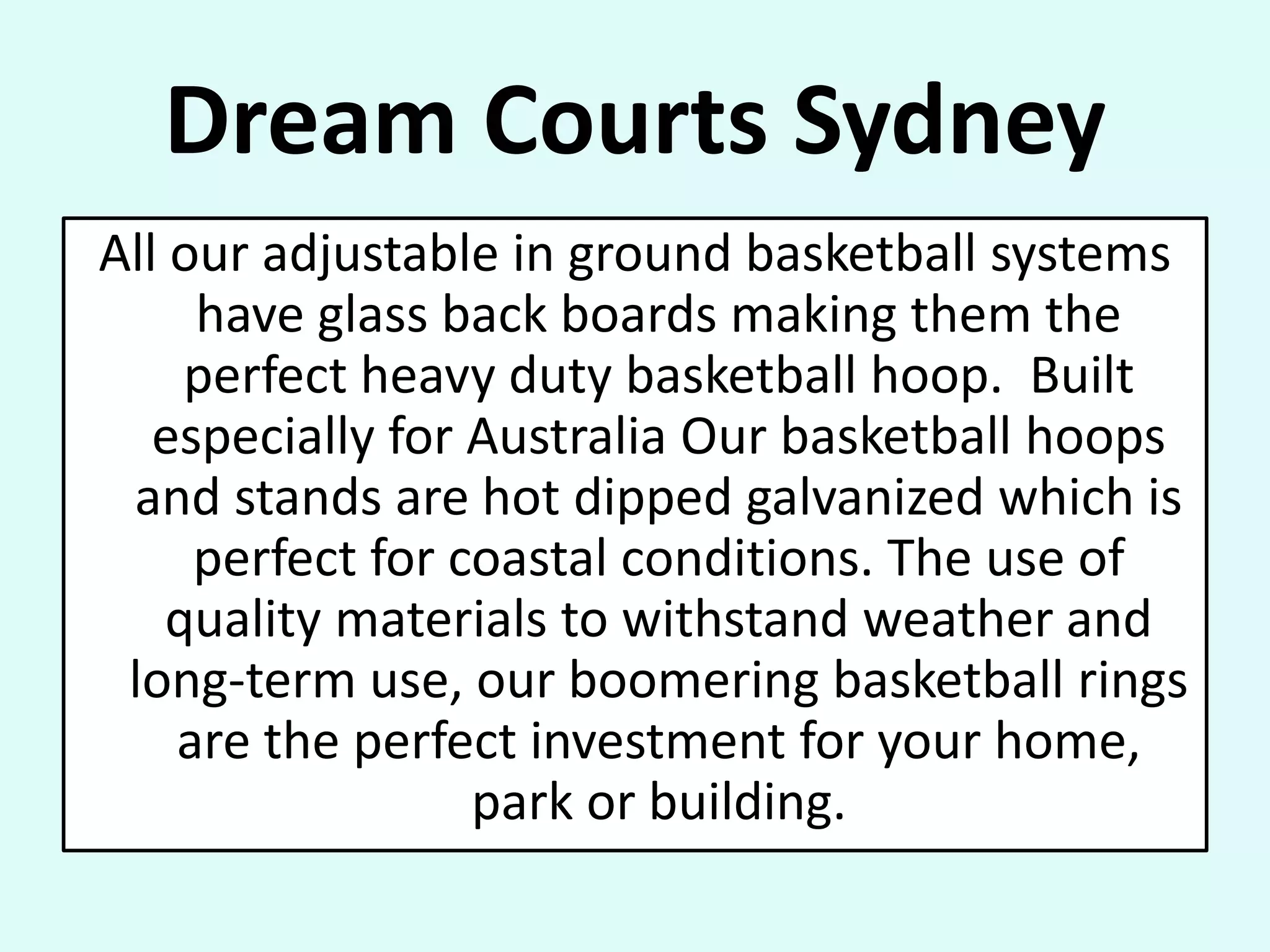 Dream courts sydney | PPTX