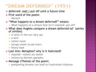 Dream Deferred and Dreams - Notes.pptx