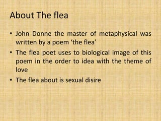 Dream flea metaphyshical poetry | PPT