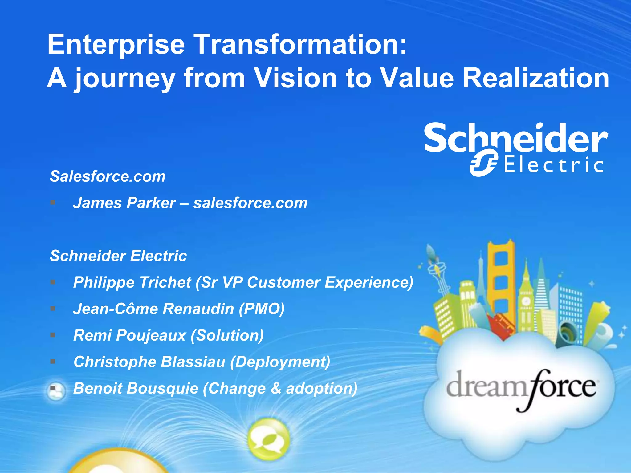 Dreamforce Digital Transformation from vision to value realisation | PPT