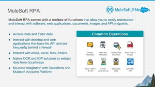 Mulesoft RPA & The Last Mile Problem (Dreamforce 22 ) | MuleSoft Mysore Meetup #6 | PPT