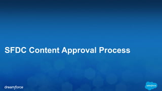 Dreamforce - Chaining Approval Processes with Apex Code | PPTX