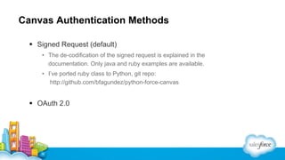 Using Python on Heroku and Force.com Canvas to Enhance Salesforce.com