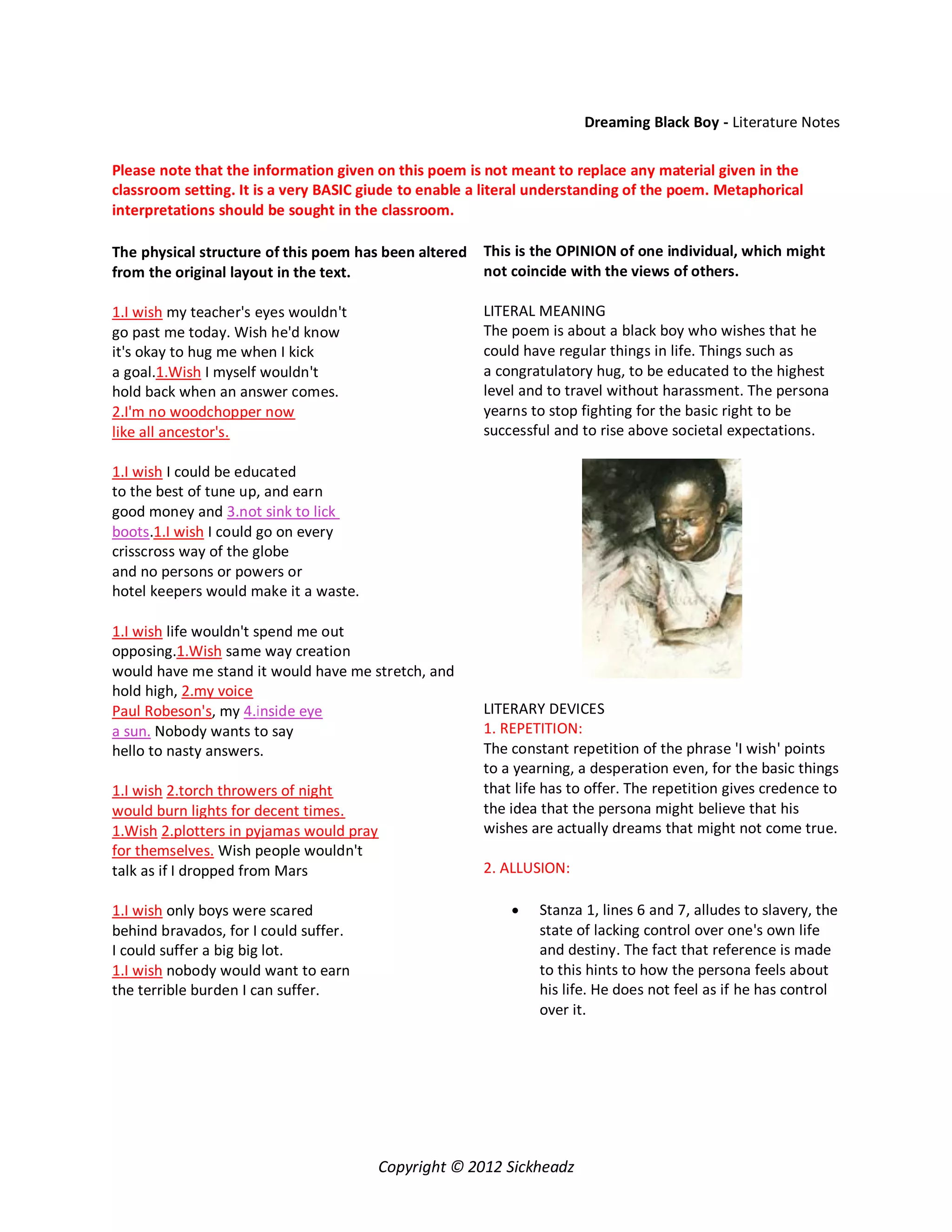 Dreaming black boy | PDF