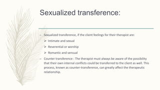 Dream interpretation and analysis of transference | PPTX