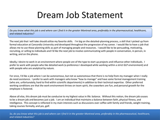 Achieving my Dream Job | PPTX