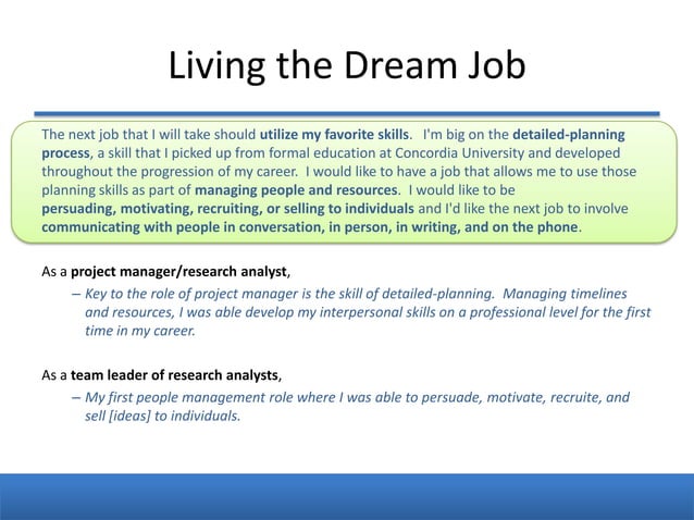 Achieving my Dream Job | PPTX