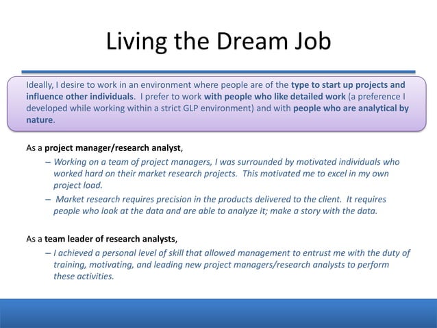 Achieving my Dream Job | PPTX
