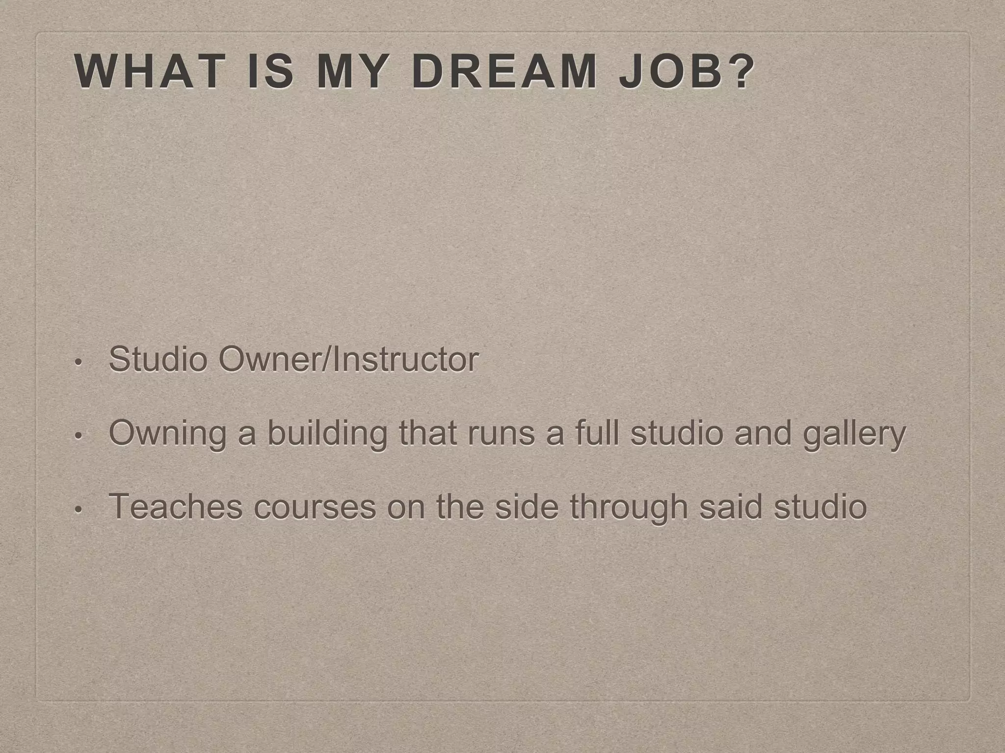 Dream Job | PPTX