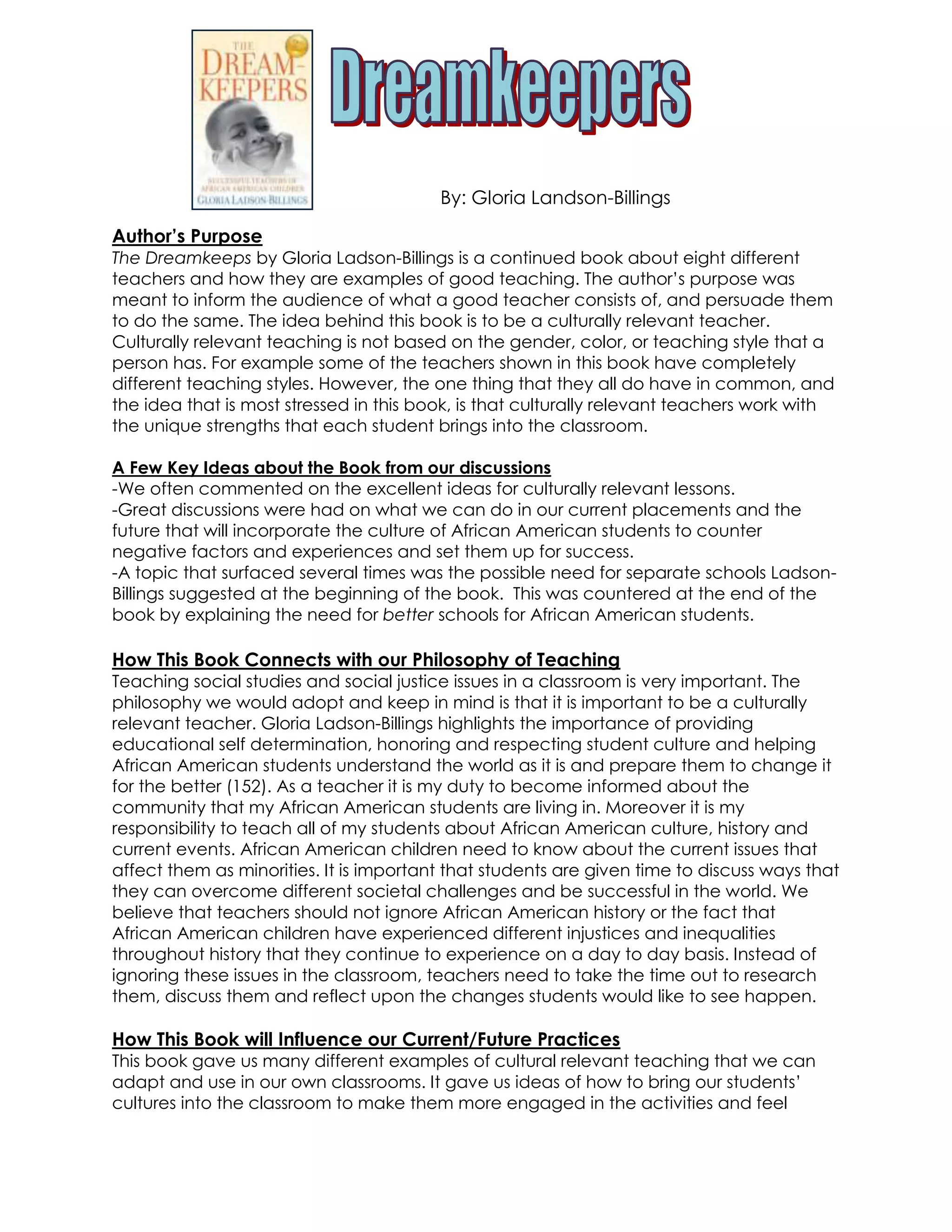 Dreamkeepers handout | DOCX