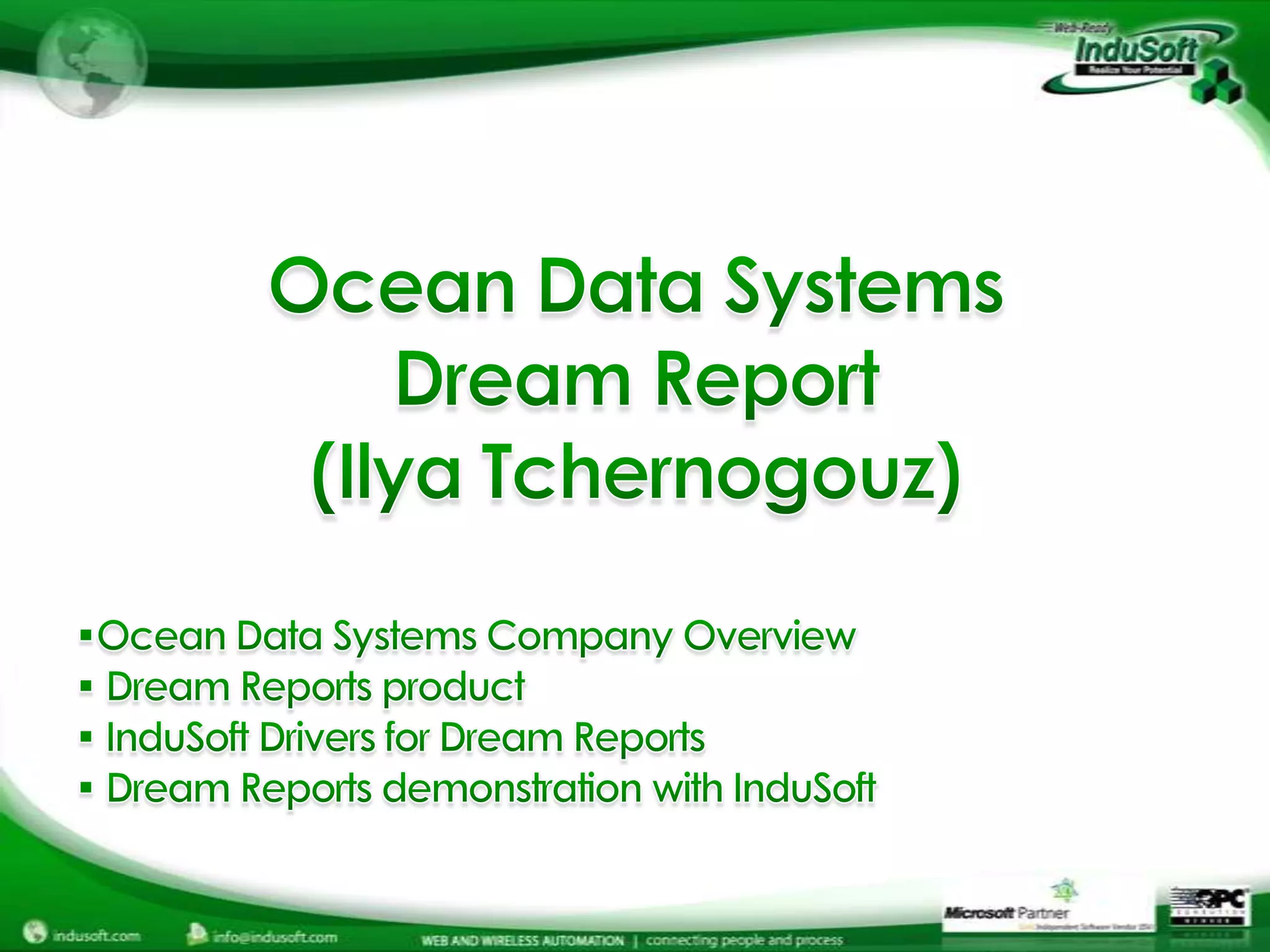 InduSoft and Dream Report | PPTX