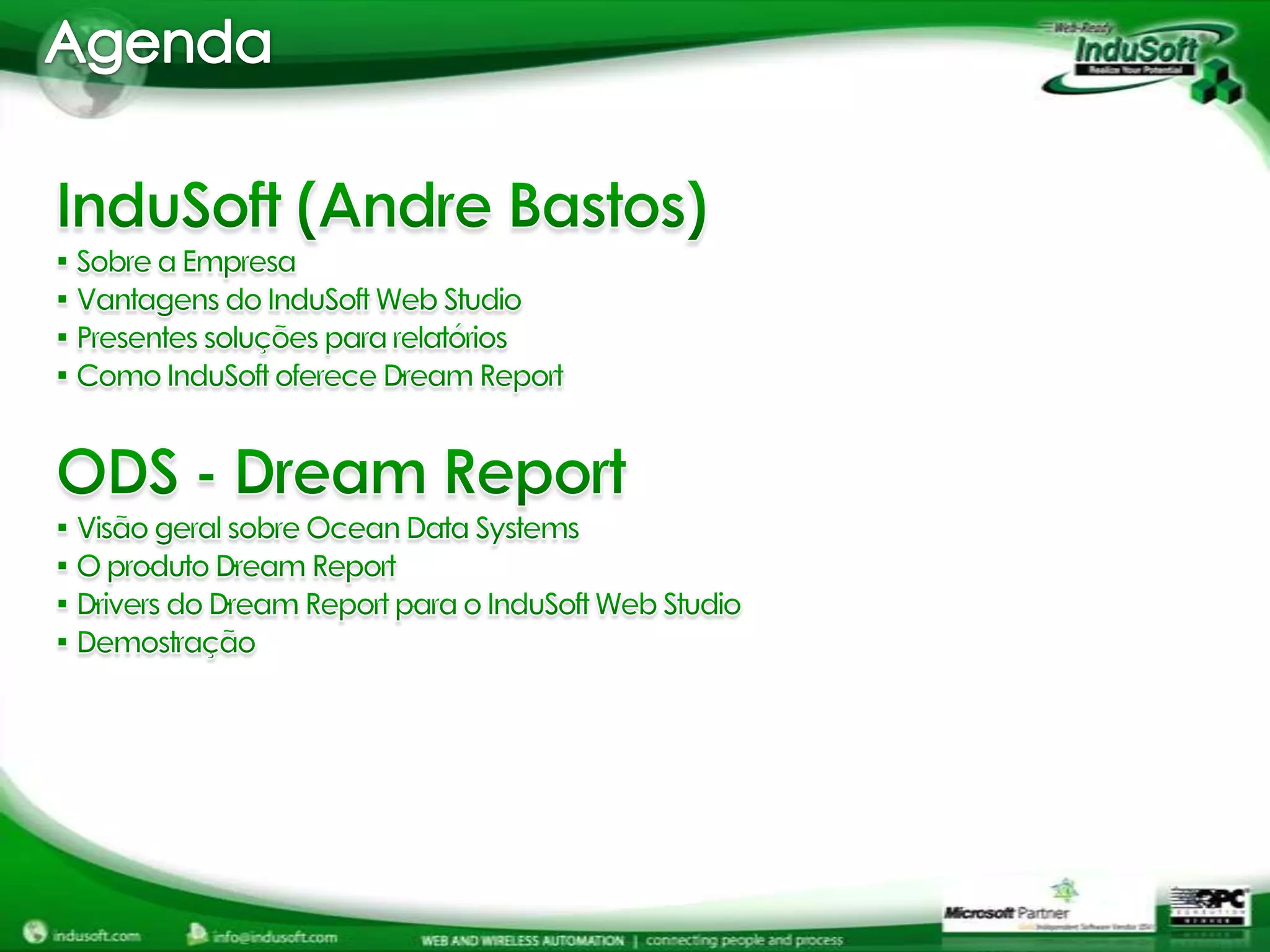 InduSoft Web Studio e Dream Report | PPTX