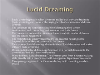 Dreams | PPT | Sleep Disorders | Diseases and Conditions