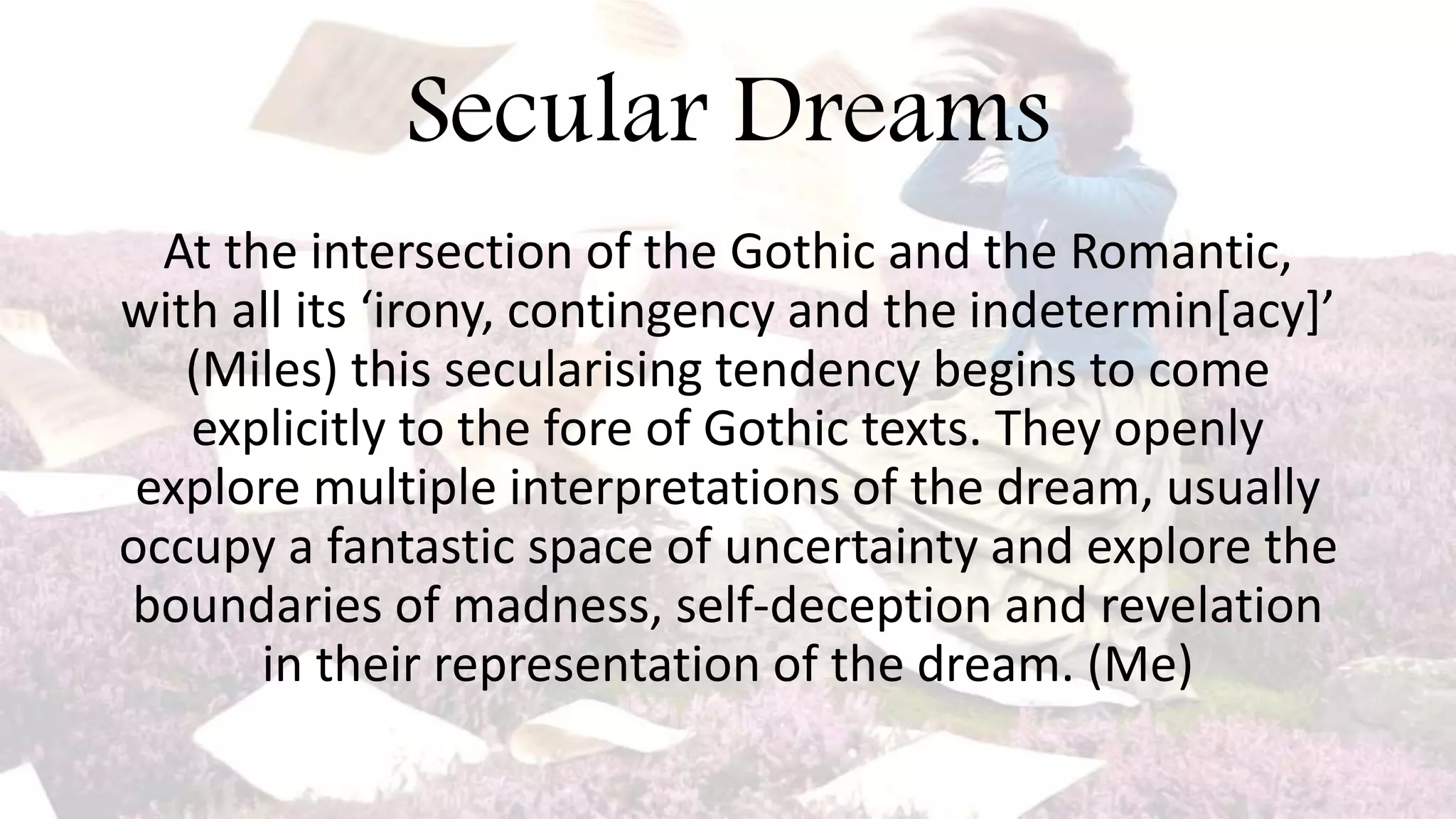 The History of Gothic Dreams | PPTX