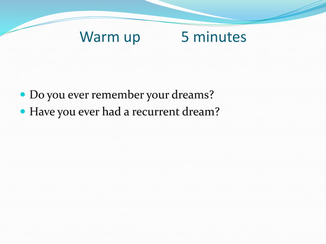 Dreams activity1 | PPTX
