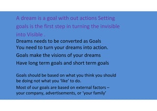 Dreams and goals .pdf presentation for ESL | PDF
