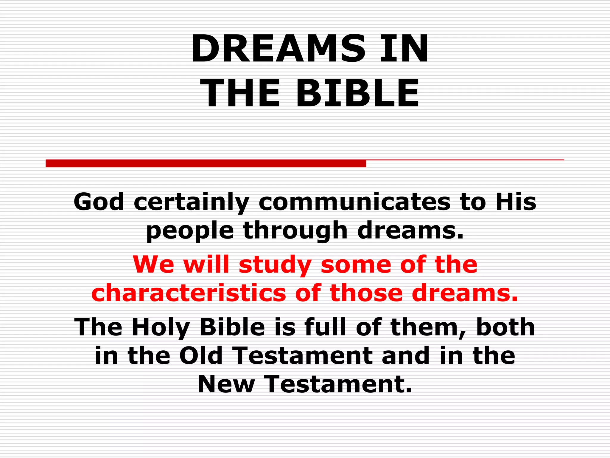 Dreams and symbols from the bible part 2 | PPTX
