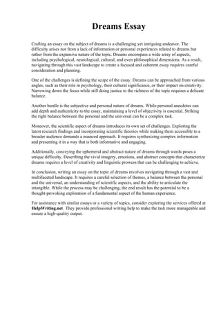 Dreams Essay.pdf