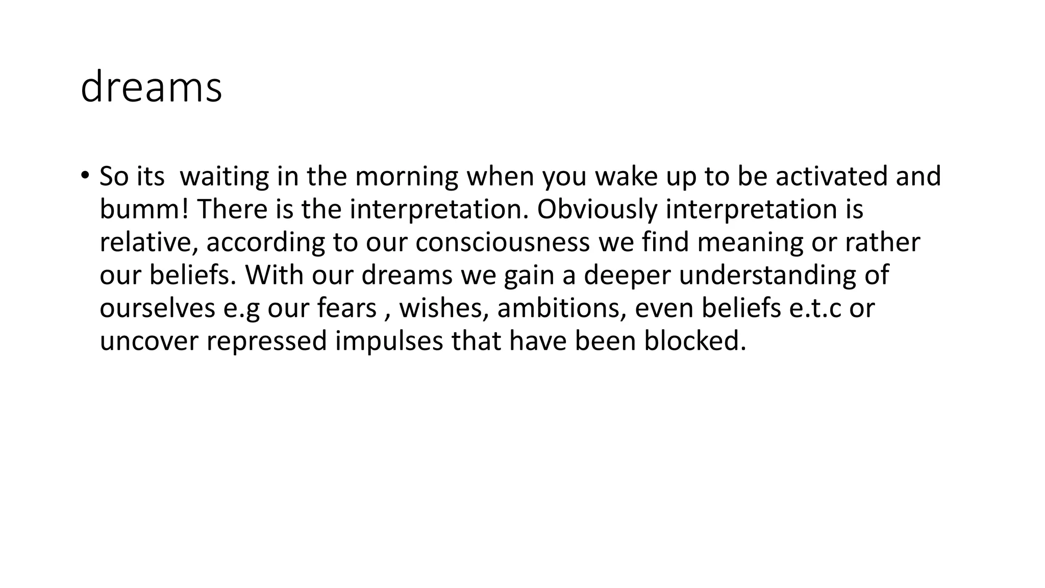 Dreams | PPT
