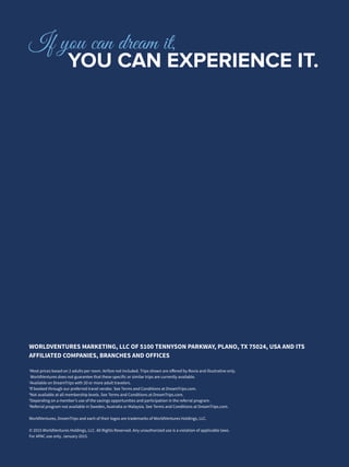 DreamTrips Brochure | PDF | Cruises | Travel Type