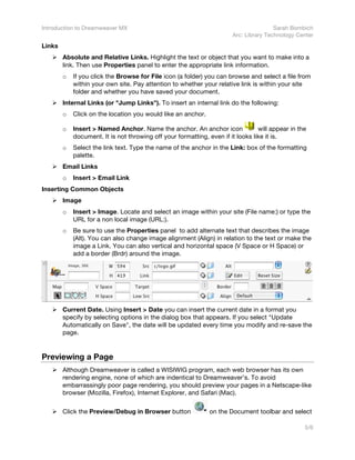 Introduction to Dreamweaver | PDF