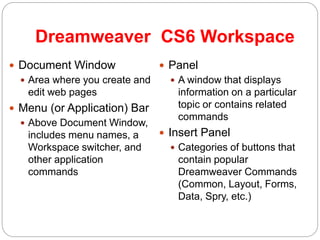 Dream weaver cs6 | PPT