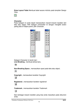 tutorial membuat website Dreamweaver4 | PDF