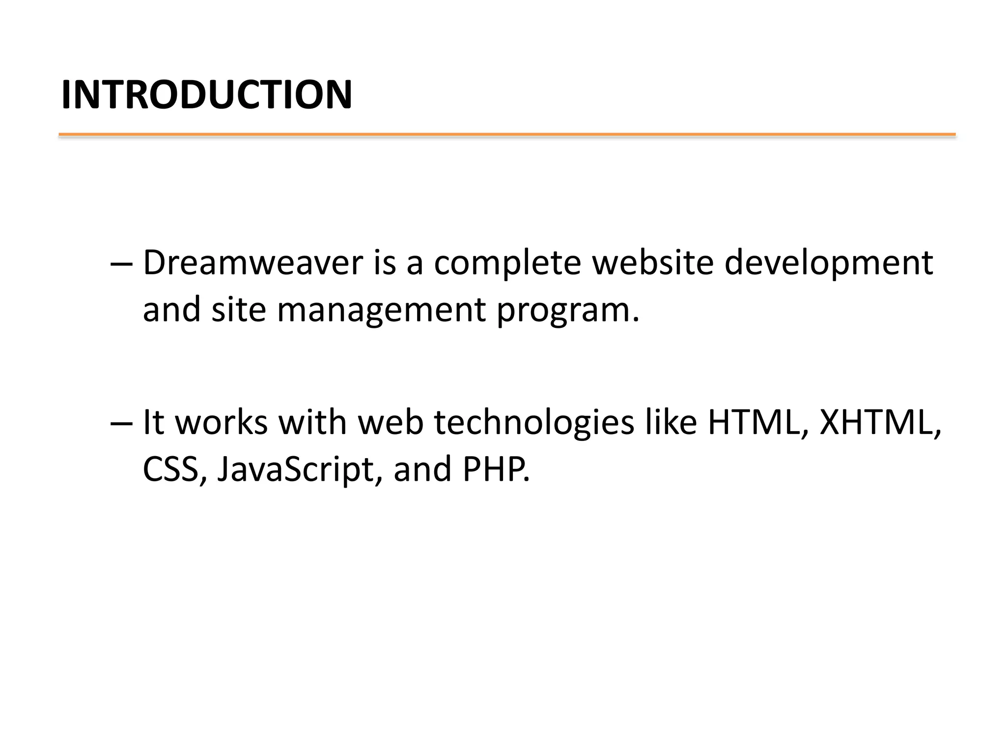 How to Use Dreamweaver cs6 | PPT