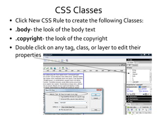 Dreamweaver Notes | PPT
