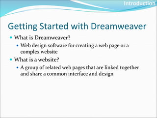 Dream weaver ppt | PPT