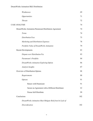 DreamWorks Animation SKG Distribution Capstone Project | PDF