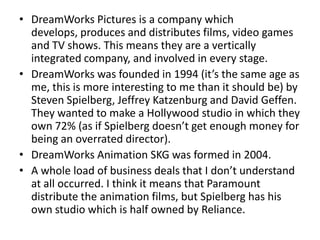 DreamWorks Pictures | PPTX