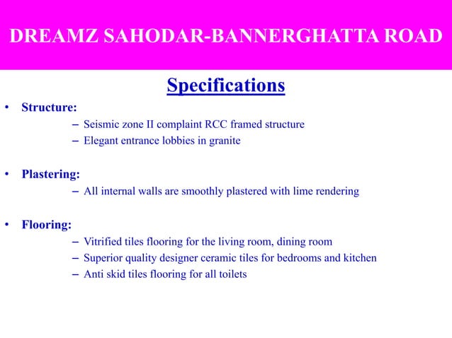 Dreamz Sahodar Bannerghatta road | PPT