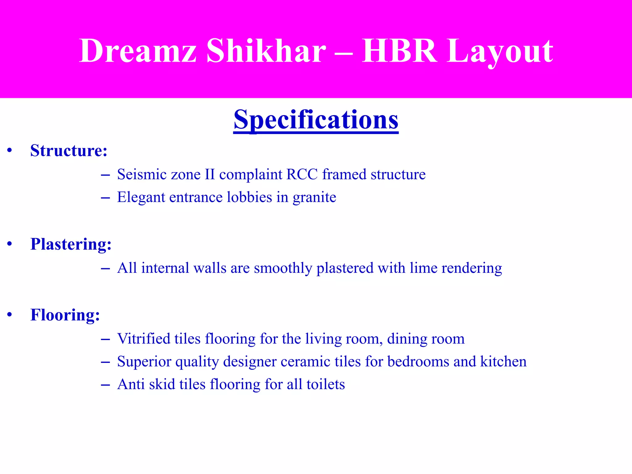 Dreamz shikhar hbr layout | PPT