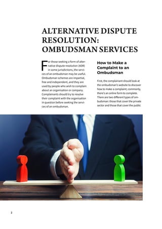 Alternative Dispute Resolution: Ombudsman Services | PDF
