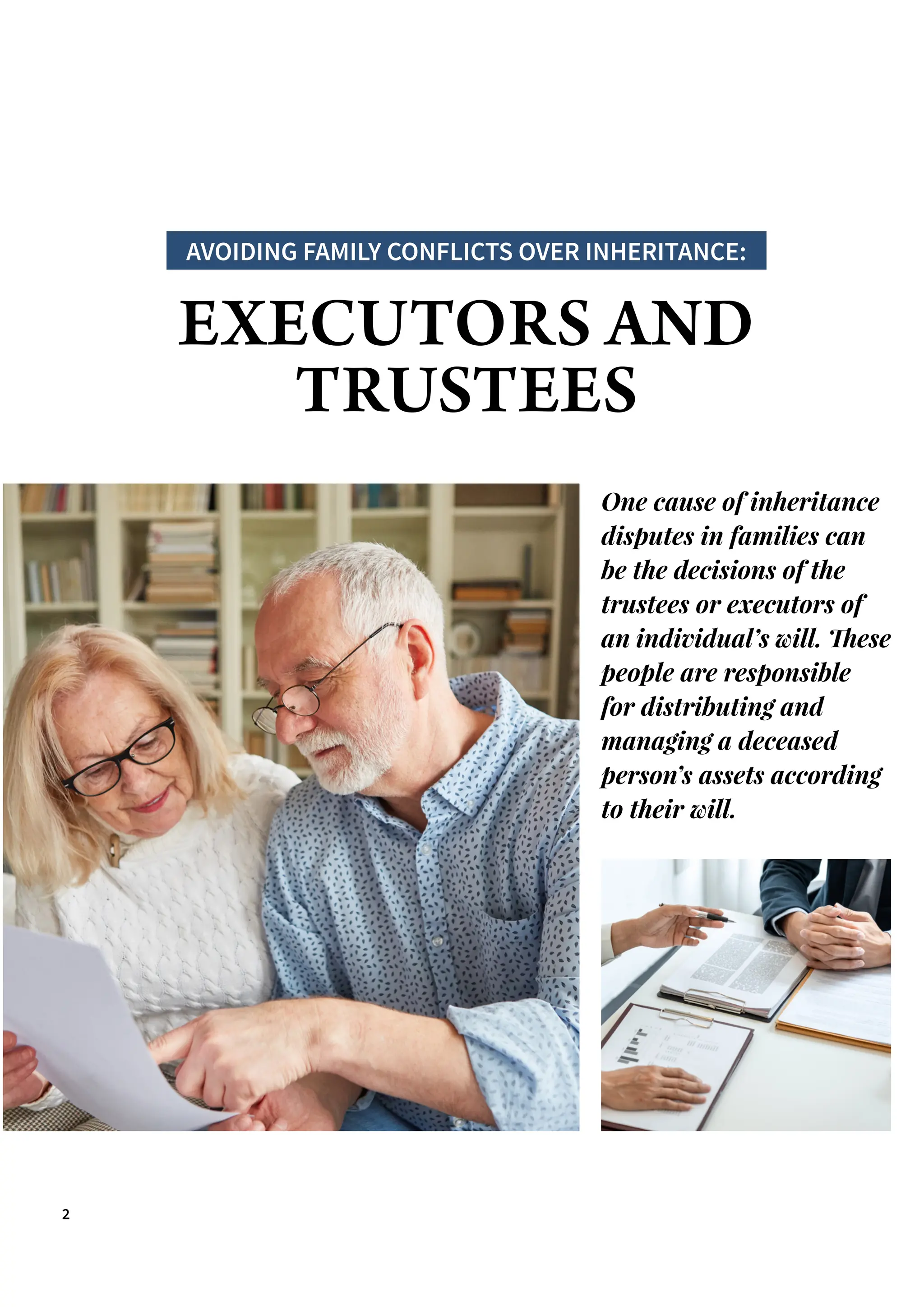 Avoiding Family Conflicts Over Inheritance: Executors and Trustees | PDF