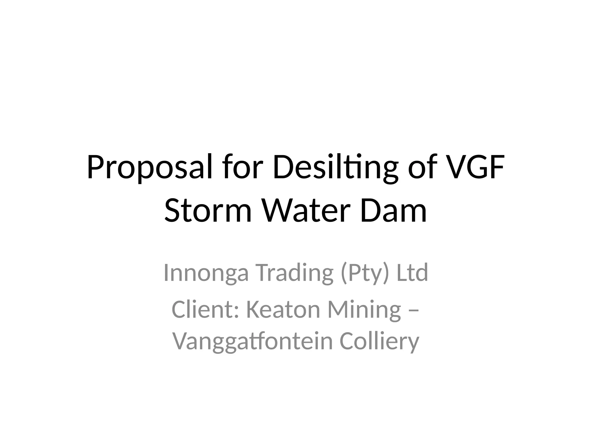 Dredging Proposal Presentation template. | PPTX