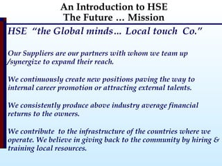 HSE Draft Presentation | PPT