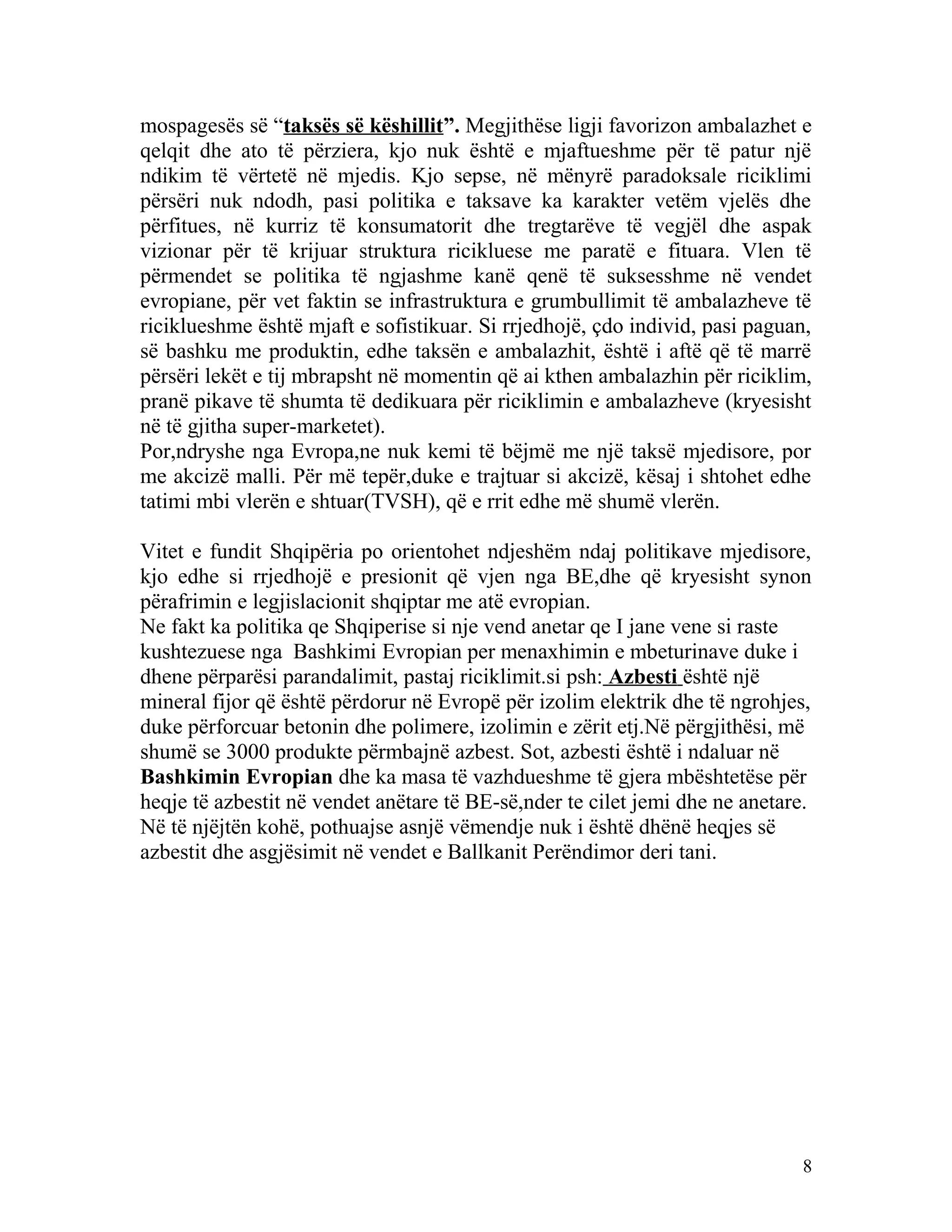 Mbeturinat urbane dhe riciklimi i tyre | DOC