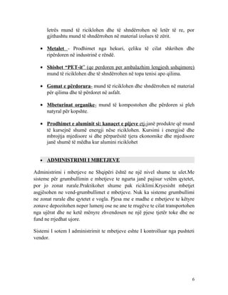 Mbeturinat urbane dhe riciklimi i tyre | DOC