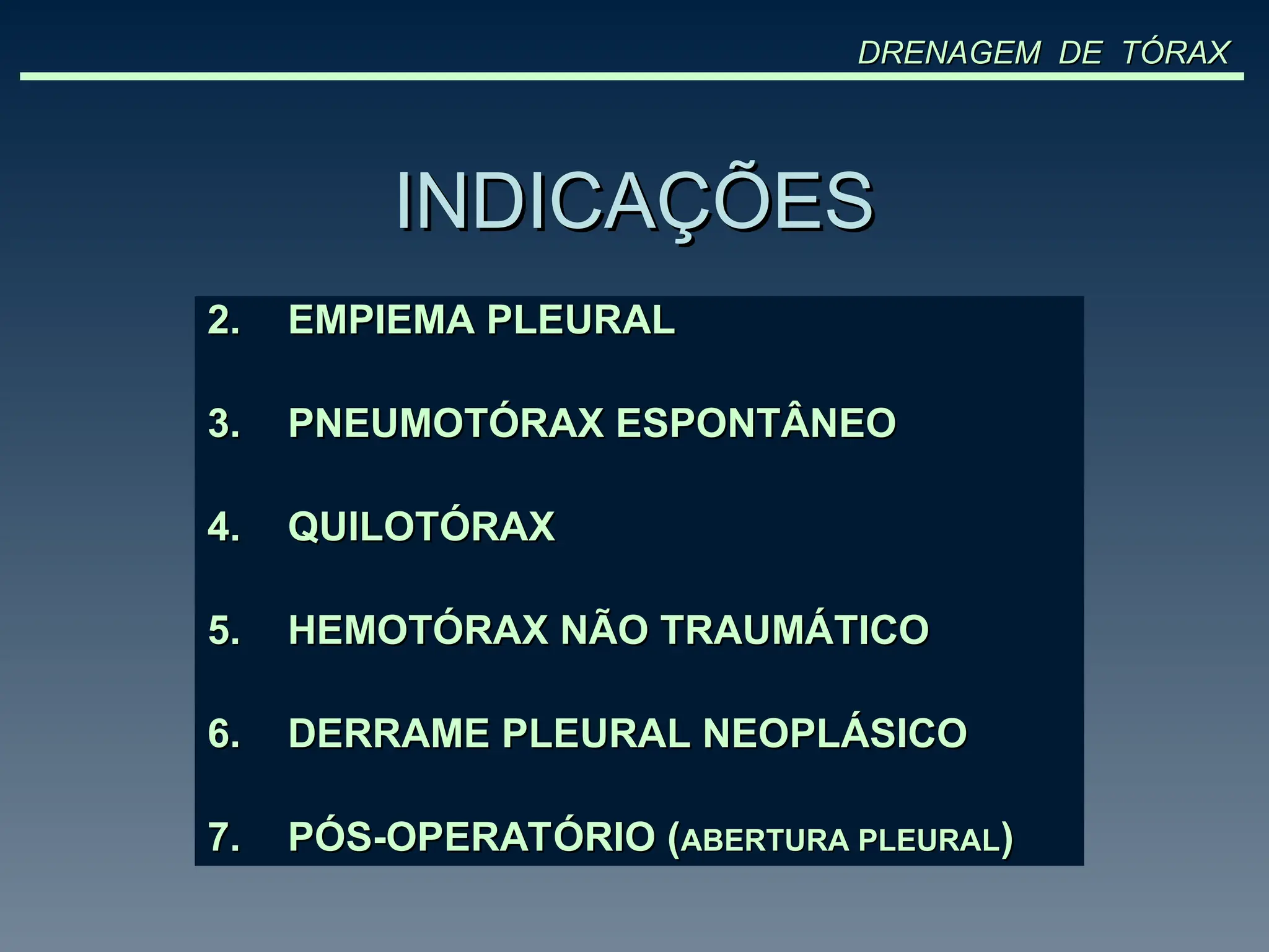 Drenagem Torácica atualizado drenagemtorax.ppt