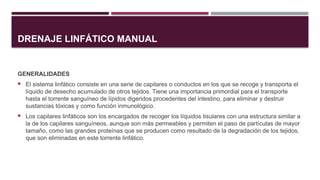 DRENAJE LINFÁTICO MANUAL, tecnica especifica de tratamiento para ...