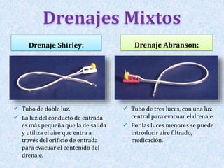 Drenajes en cirugía | PPTX